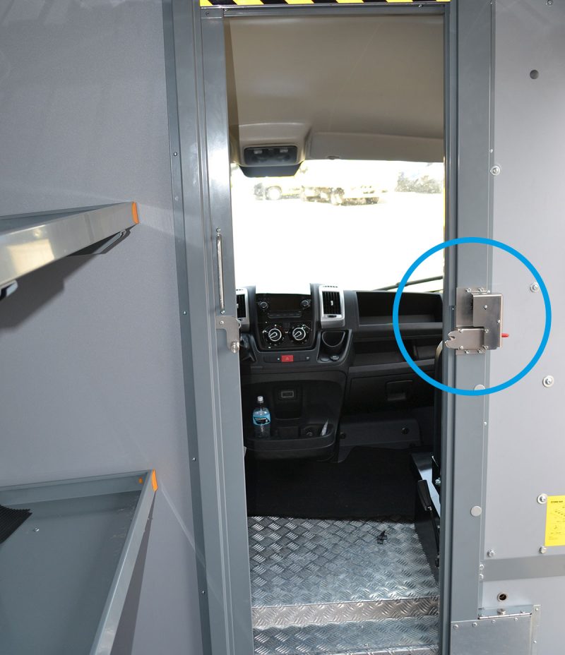 Protective padlock for partition door, Bulkhead - Gatelock Van®